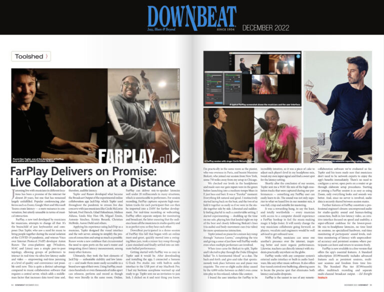 DownBeat Magazine gives FarPlay a rave review – FarPlay Blog